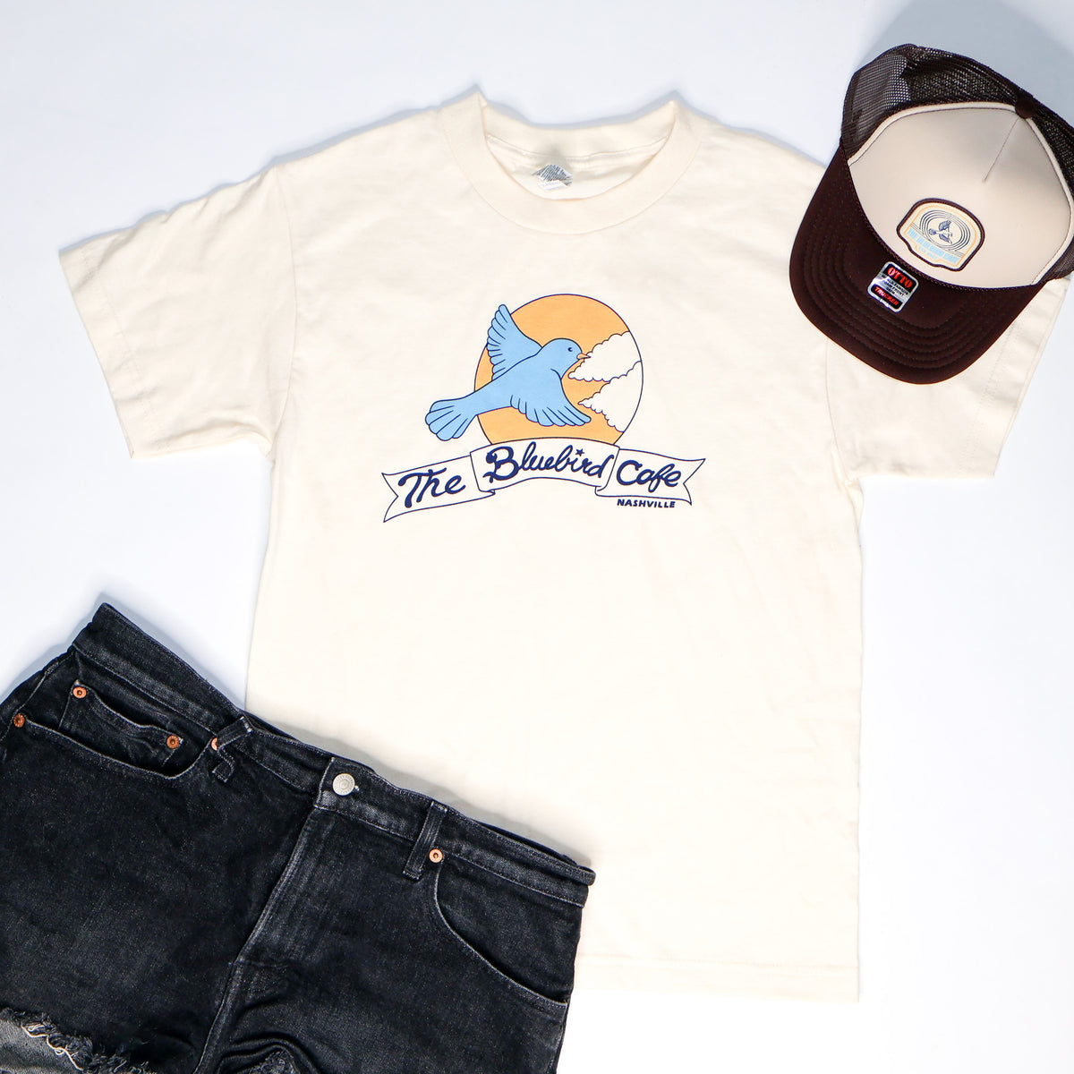Bluebird Throwback Sunset Tee – Bluebird Cafe, Inc